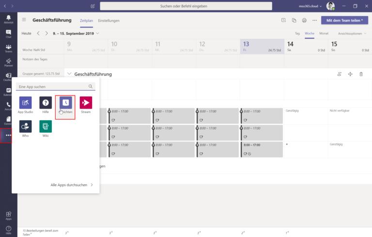 Schichten - Stechuhr - MS Teams - Microsoft Teams - Blog