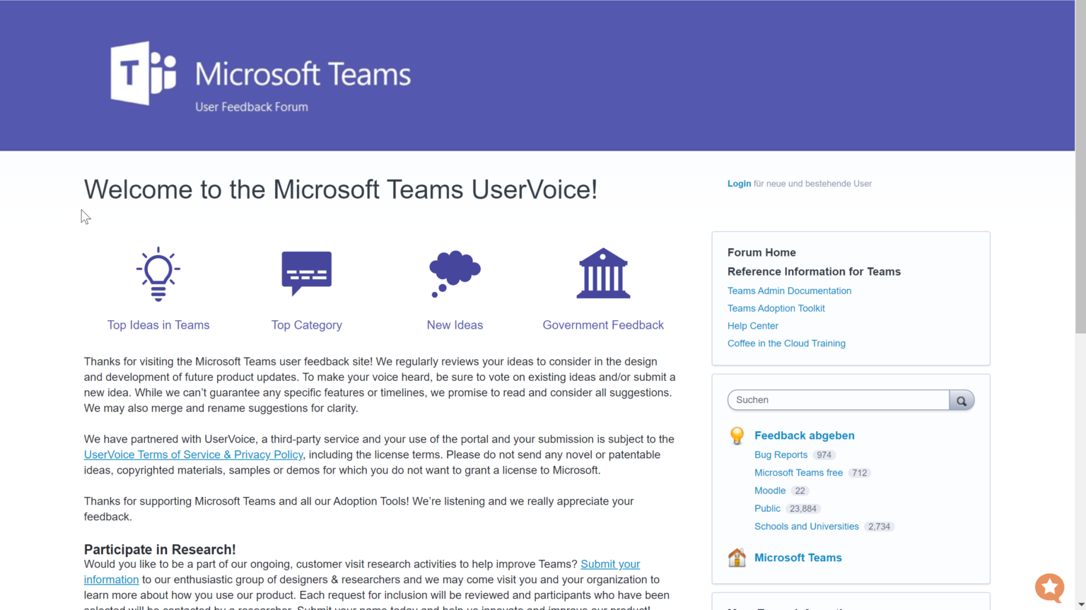 Userfeedback an Microsoft mit Uservoice - MS Teams - Microsoft Teams - Blog